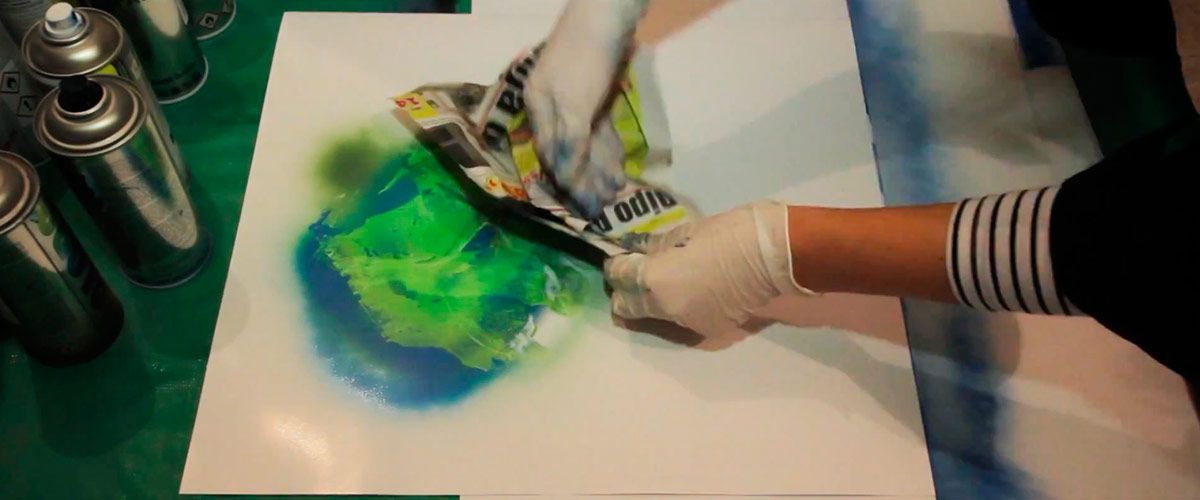 DIY: Slika s slapom v tehniki slikanja s spreji | Ustvarjalne roke ...