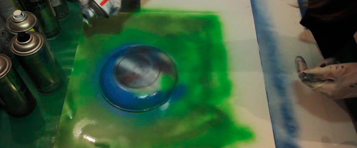 DIY: Slika s slapom v tehniki slikanja s spreji | Ustvarjalne roke ...