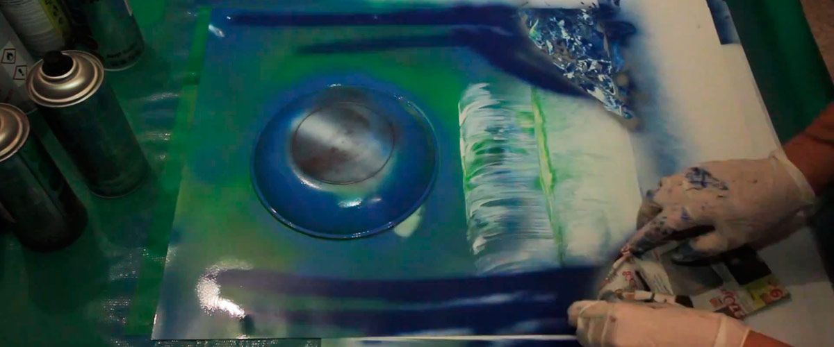 DIY: Slika s slapom v tehniki slikanja s spreji | Ustvarjalne roke ...