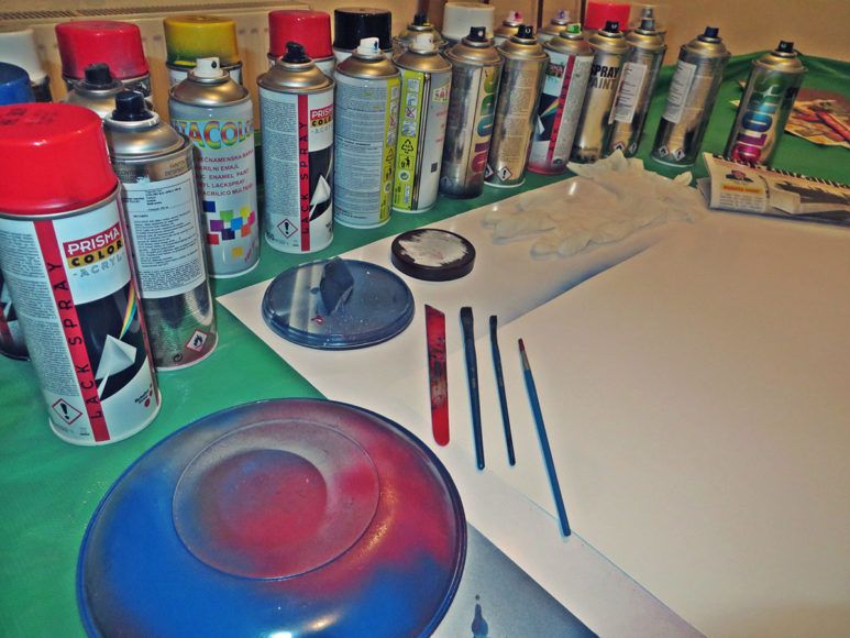 DIY: Slika s slapom v tehniki slikanja s spreji | Ustvarjalne roke ...